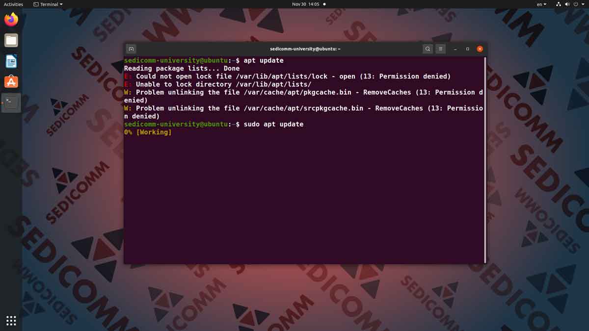Cómo ejecutar un comando con derechos de administrador en Linus, curso básico de Linux Ereván ...