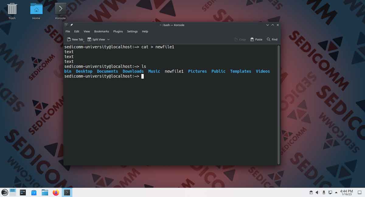 Membuat file baru di Linux, kursus spesialis Linux Warsawa - Cisco ...