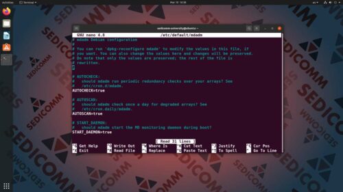 כיצד להפעיל Mdmonitor ב Linux Ubuntu Centos ו Opensuse קורסי Linux Tartu Cisco Networking