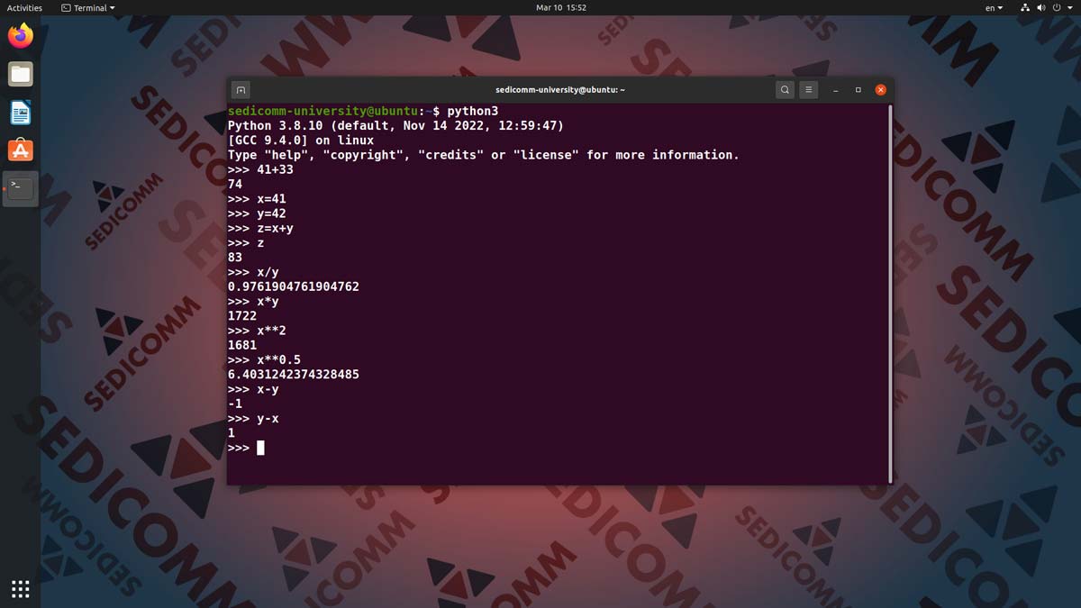 Основы Python для программируемых сетей и систем — сложение вычитание