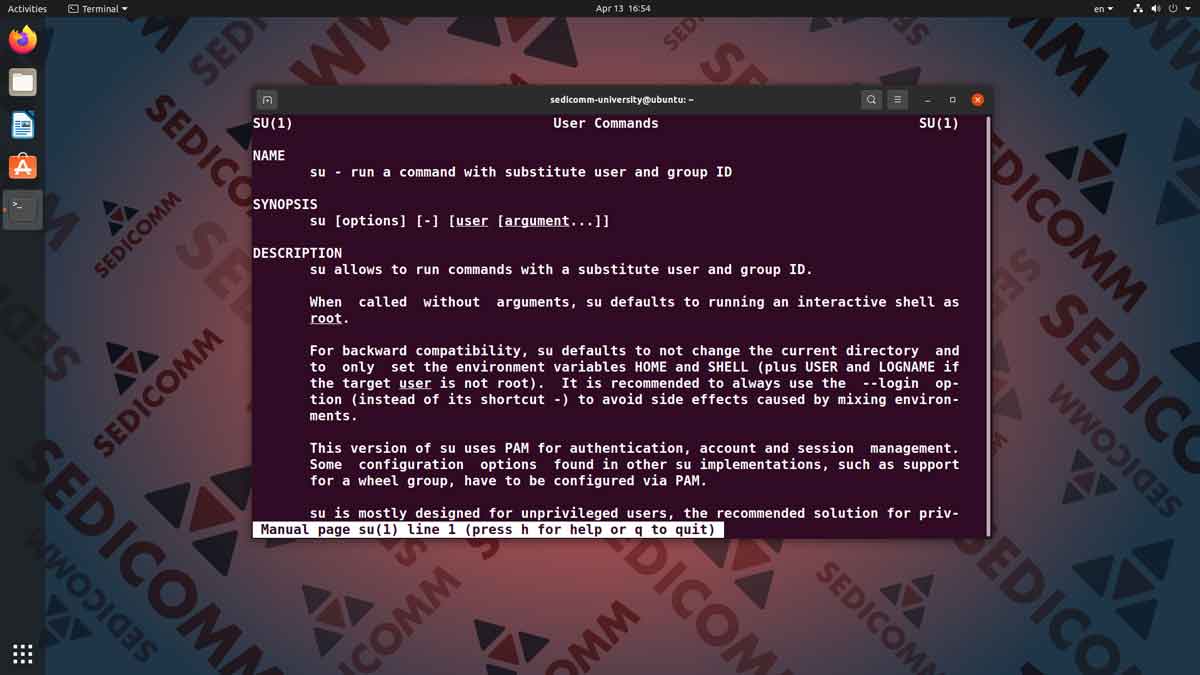 Linux-ի հիմունքներ ծրագրավորվող ցանցերի և համակարգերի համար - Ո՞րն է տարբերությունը su և sudo ...