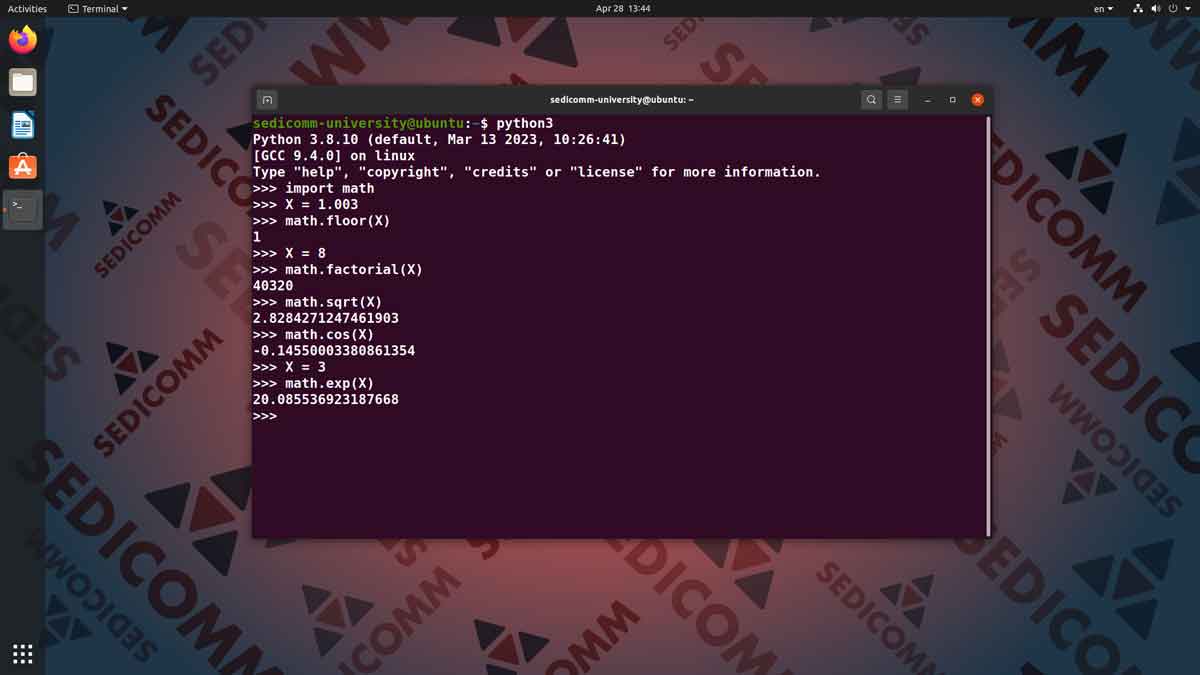Основи Python для програмованих мереж та систем - модуль math, DevOps ...