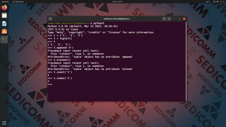 Bases De Python Pour Les Réseaux Et Systèmes Programmables Tuples Cours Dingénieur Devops