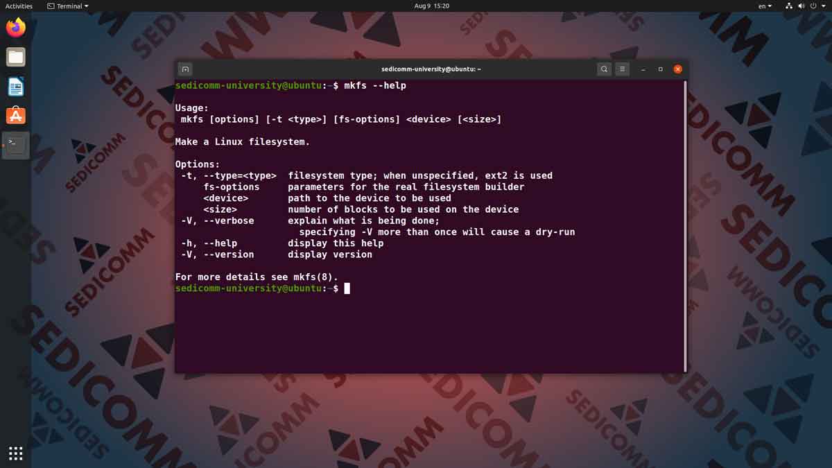 Ubuntu-da bo'lim uchun fayl tizimi turini qanday tanlash mumkin, Astra Linux kurslari Klaipeda ...