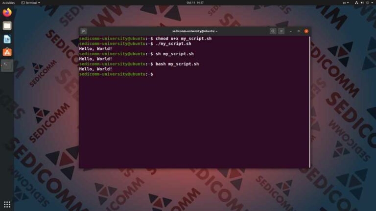 How To Run Your Script In Ubuntu Linux Programming Course Dushanbe