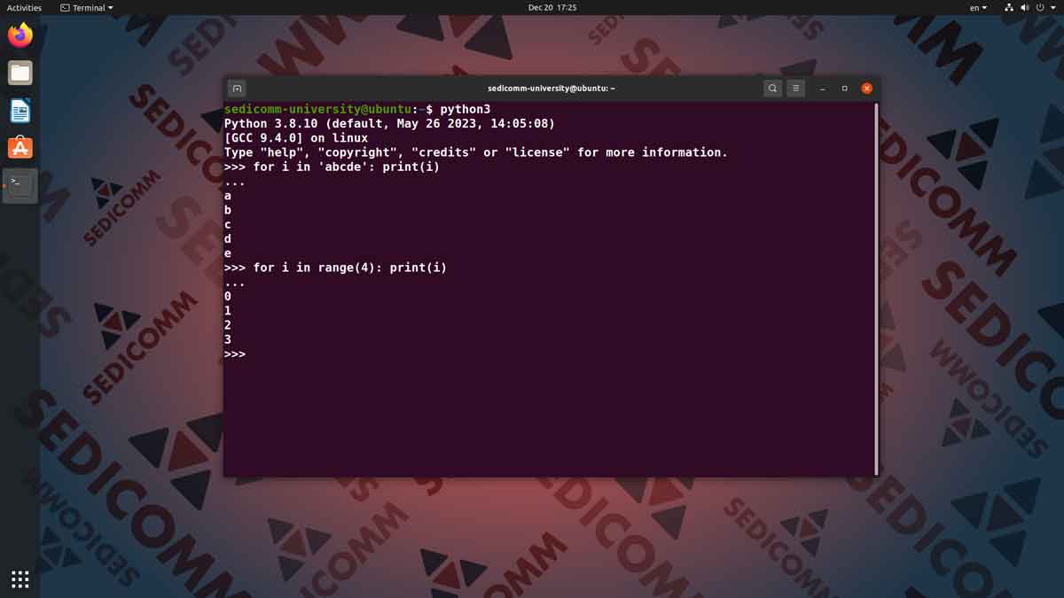 For loop in Python, DevOps / DevNet courses online Shymkent - Cisco ...