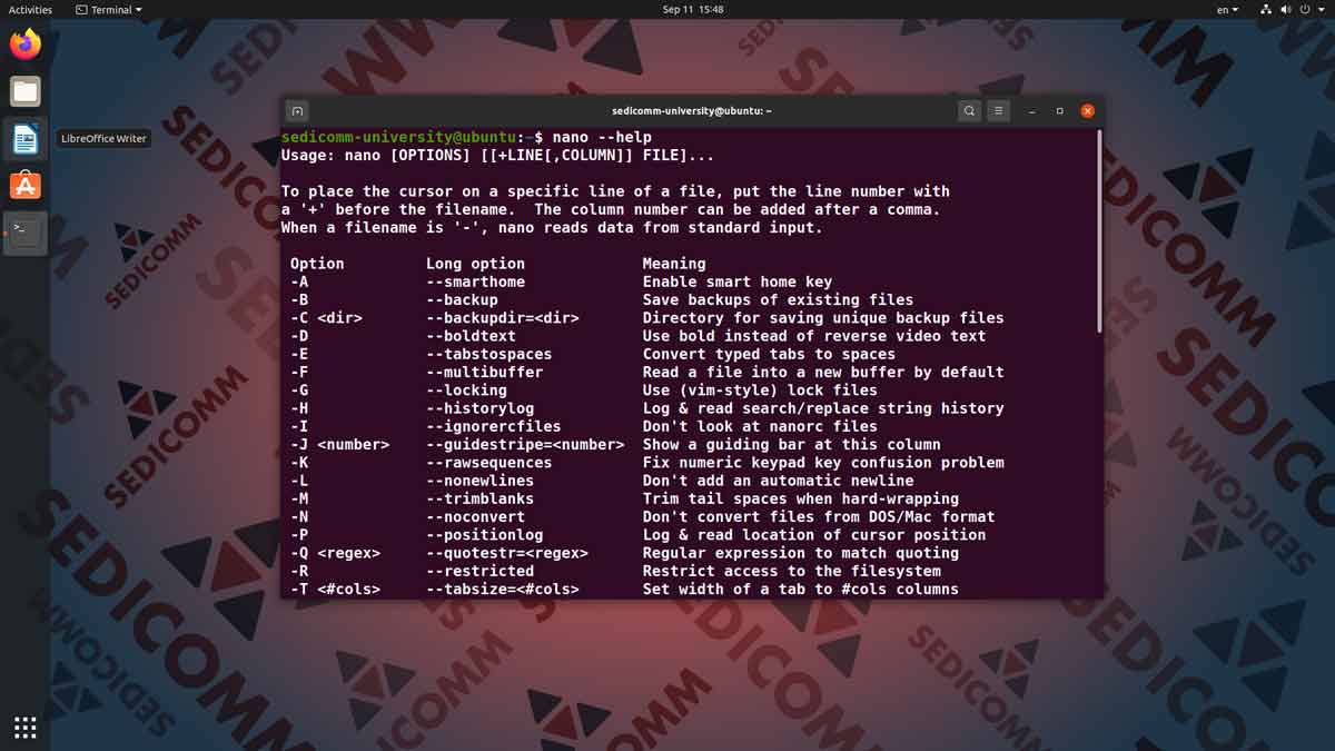Bases du travail avec l'éditeur nano, cours de programmation Linux Bichkek - Cisco Network ...